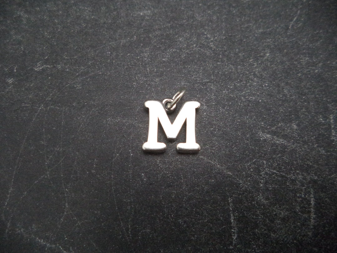 STERLING SILVER 3D Letter M Charm for Charm Bracelet - Etsy