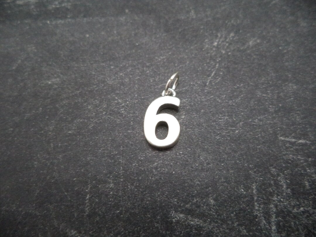 STERLING SILVER 3D Number Six Charm for Charm Bracelet - Etsy
