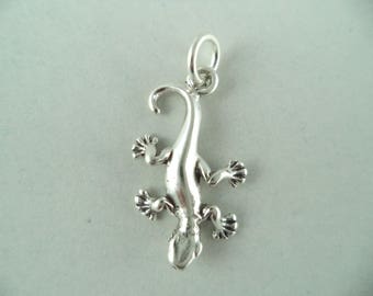 6pcs Large Gecko Charms Desert Charms Antique Silver Tone 35x26mm ...