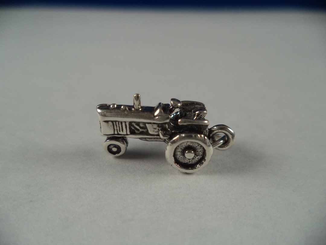 STERLING SILVER 3D Tractor Charm for Charm Bracelet - Etsy
