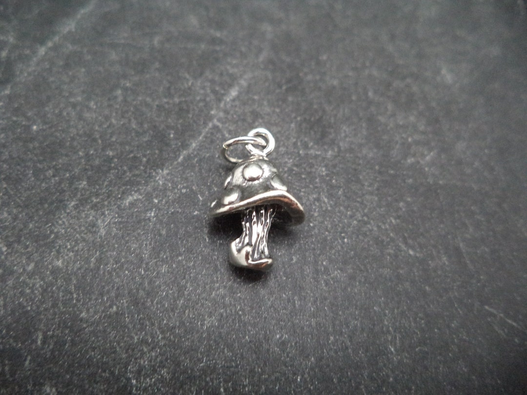 Sterling Silver Mushroom Charm - Etsy