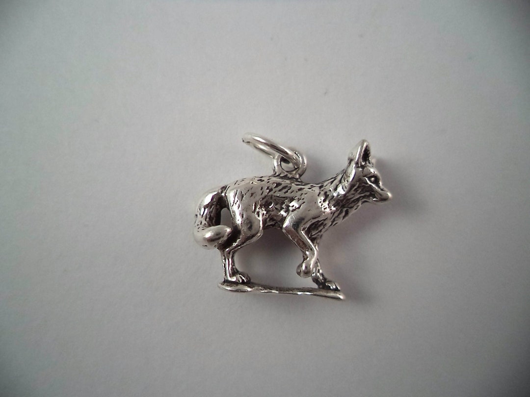 STERLING SILVER 3D Fox Charm for Charm Bracelet - Etsy