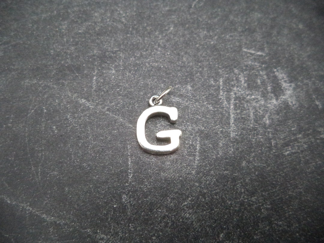 STERLING SILVER 3D Letter G Charm for Charm Bracelet - Etsy