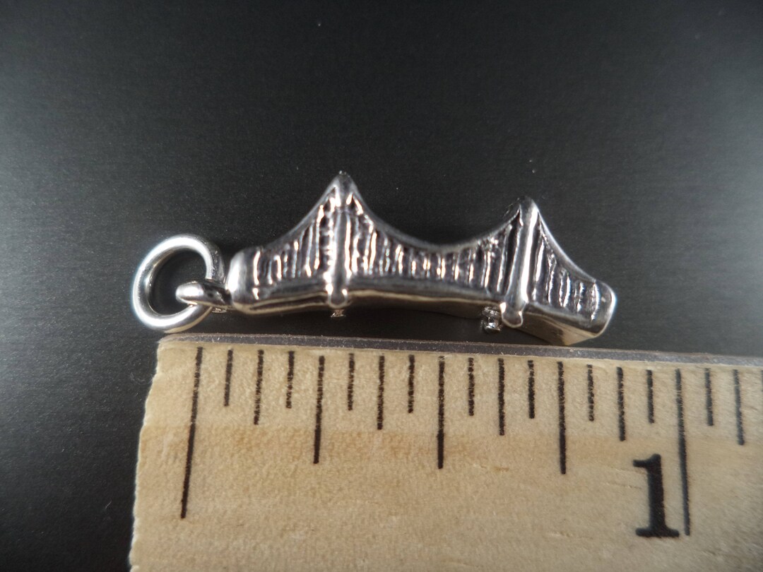 STERLING SILVER Golden Gate Bridge Charm for Bracelet or Necklace - Etsy