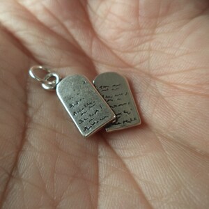 STERLING SILVER 3D Ten Commandments Charm for Charm Bracelet - Etsy