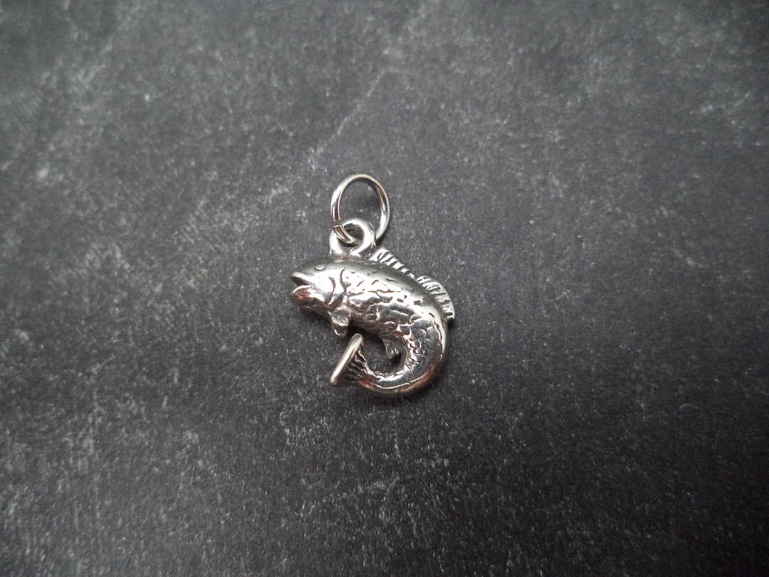 STERLING SILVER 3D Small Bass Charm for Charm Bracelet - Etsy