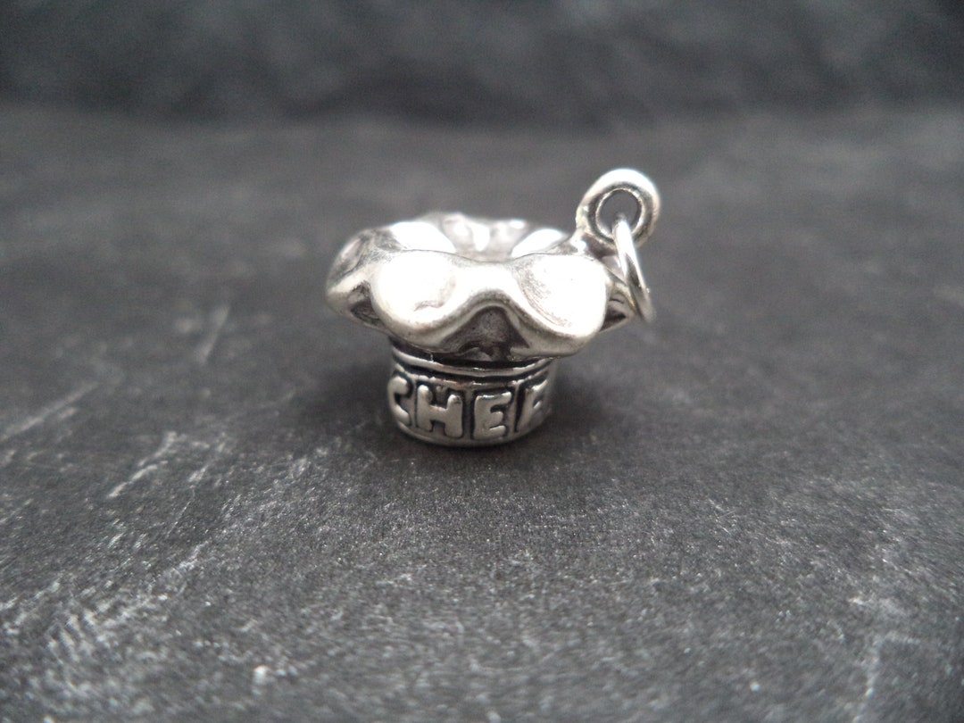 STERLING SILVER 3D Chef's Hat Charm for Charm Bracelet - Etsy