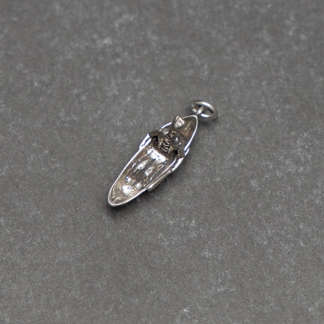STERLING SILVER 3D Indian in Canoe Charm for Charm Bracelet - Etsy