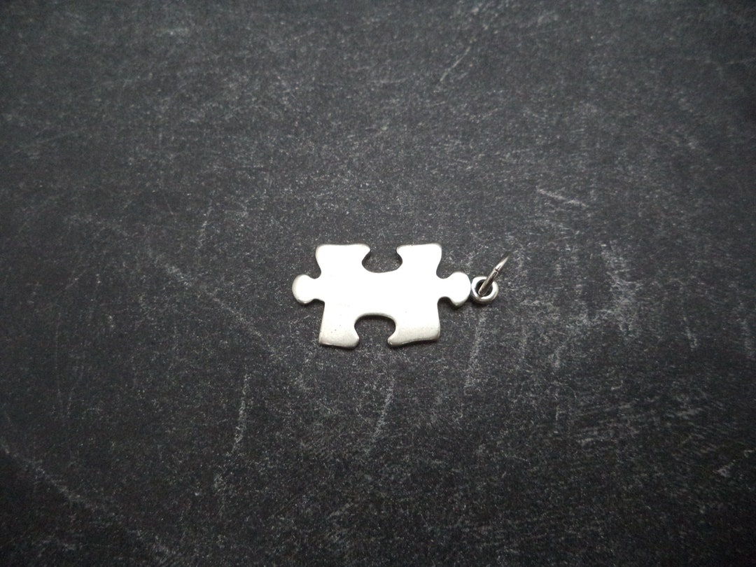STERLING SILVER 3D Puzzle Piece Charm for Charm Bracelet - Etsy