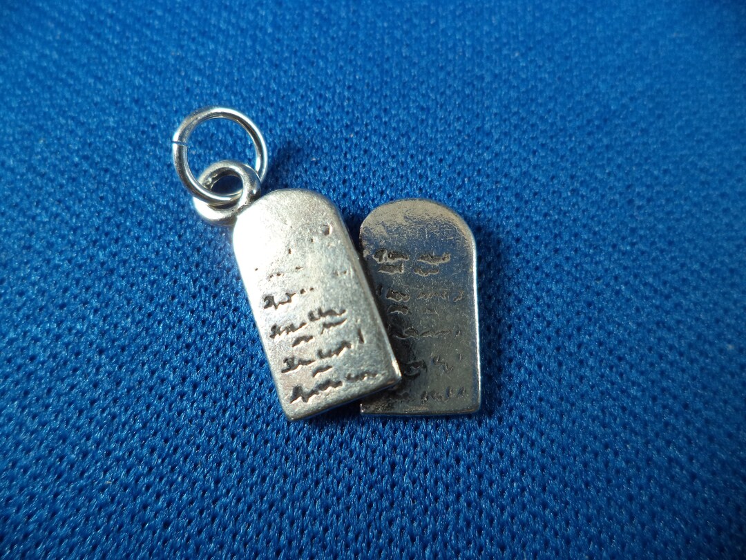 STERLING SILVER 3D Ten Commandments Charm for Charm Bracelet - Etsy