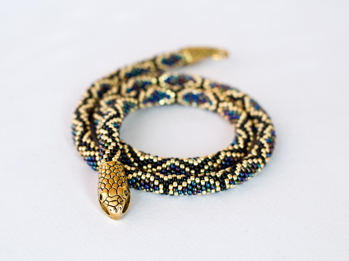 Collar de serpiente de oro / Joyería Ouroboros / collar | Etsy Collar de serpiente de oro / Joyería Ouroboros / collar | Etsy