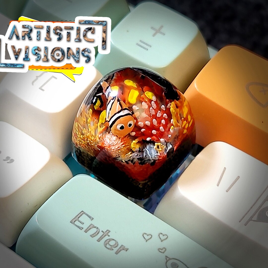 Finding Nemo Keycap , Fish Keycaps , Artisan Keycaps Dorm Profile , Esc ...