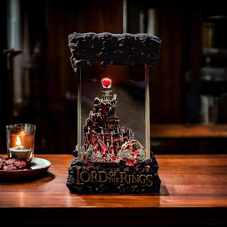 LOTR Lord of Rings Barad-dûr Dark Tower the Eye of Sauron Castle Resin ...