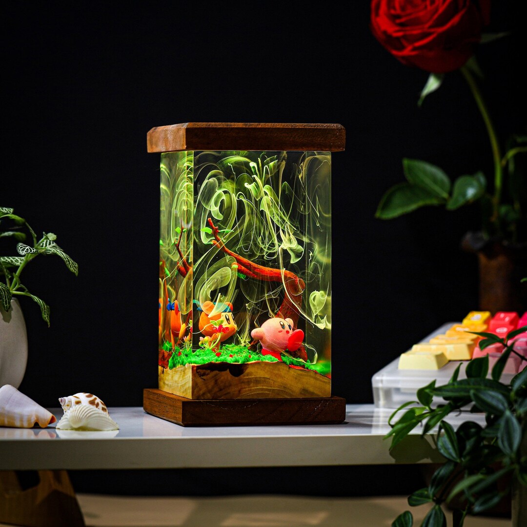 Pokemon Kirby Personalized Table Lamp, Multicolor Kirby Night Light ...