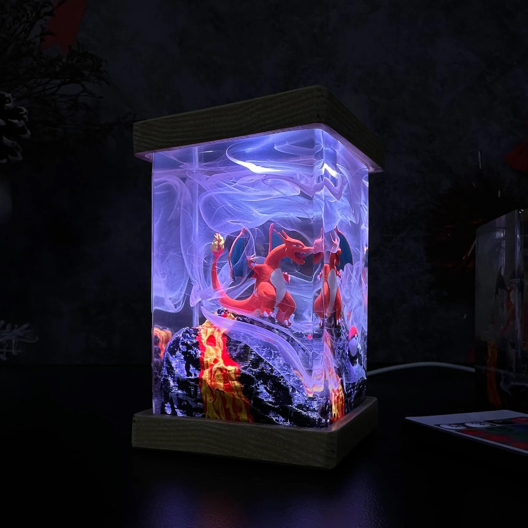Charizard Pokemon Resin Lamp, Pokemon Night Light, Resin Night Light ...