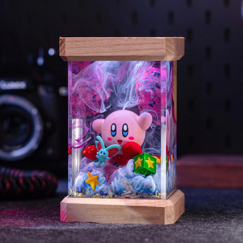 Kirby Star Allies Resin Lamp, Custom Anime Diorama Night Light ...