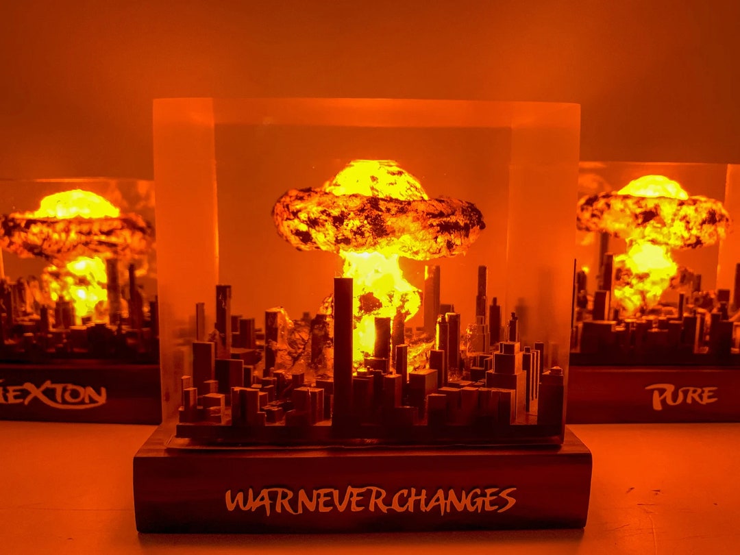 Nuclear Atomic Boom Explosion Resin Lamp, Night Lights, Fallout, 3D LED ...