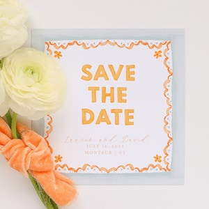 INSTANT | Save the Date | Look of Custom | Boarder Detail | Editable ...