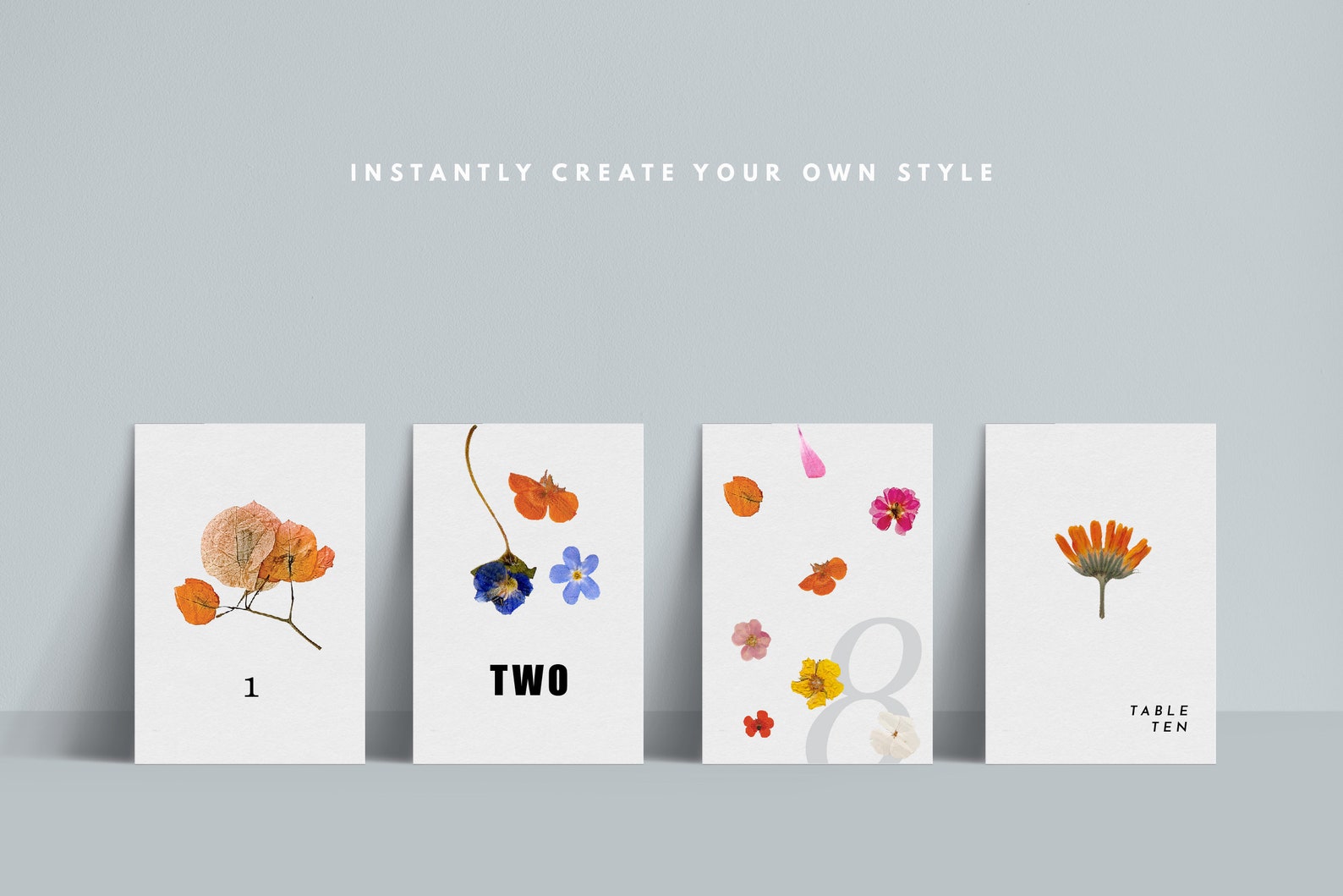 INSTANT Table Numbers Floating Petals Editable File - Etsy