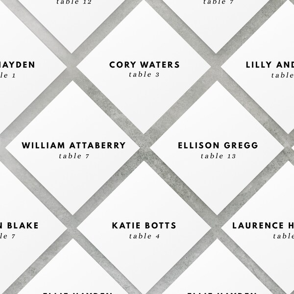 Escort Card Tags - Etsy