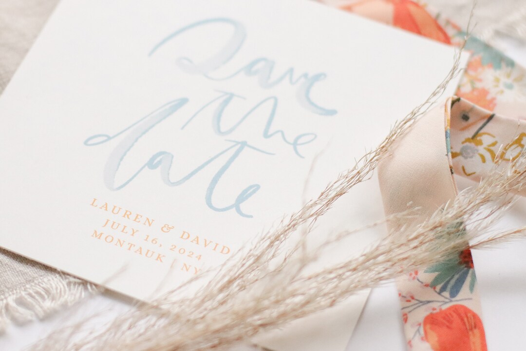 INSTANT | Save the Date | Look of Custom | Boarder Detail | Editable ...