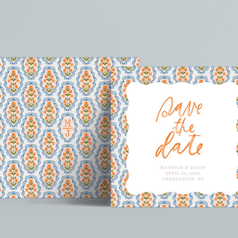 Square Save the Date - Etsy