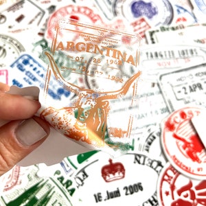 Passport Stamp Stickers Travel Decal Visa Sticker Suitcase Wedding ...