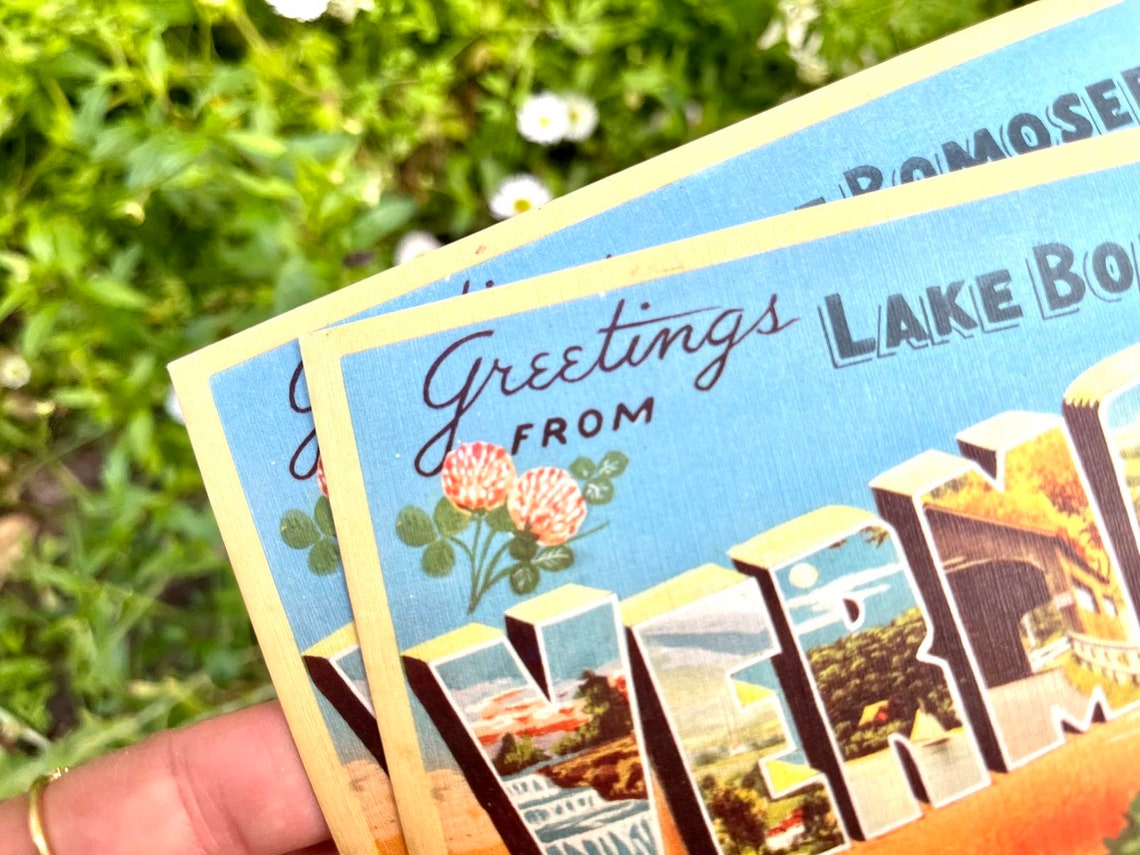 Vermont Postcard Lake Bomoseen Vintage Souvenir Greeting Card - Etsy