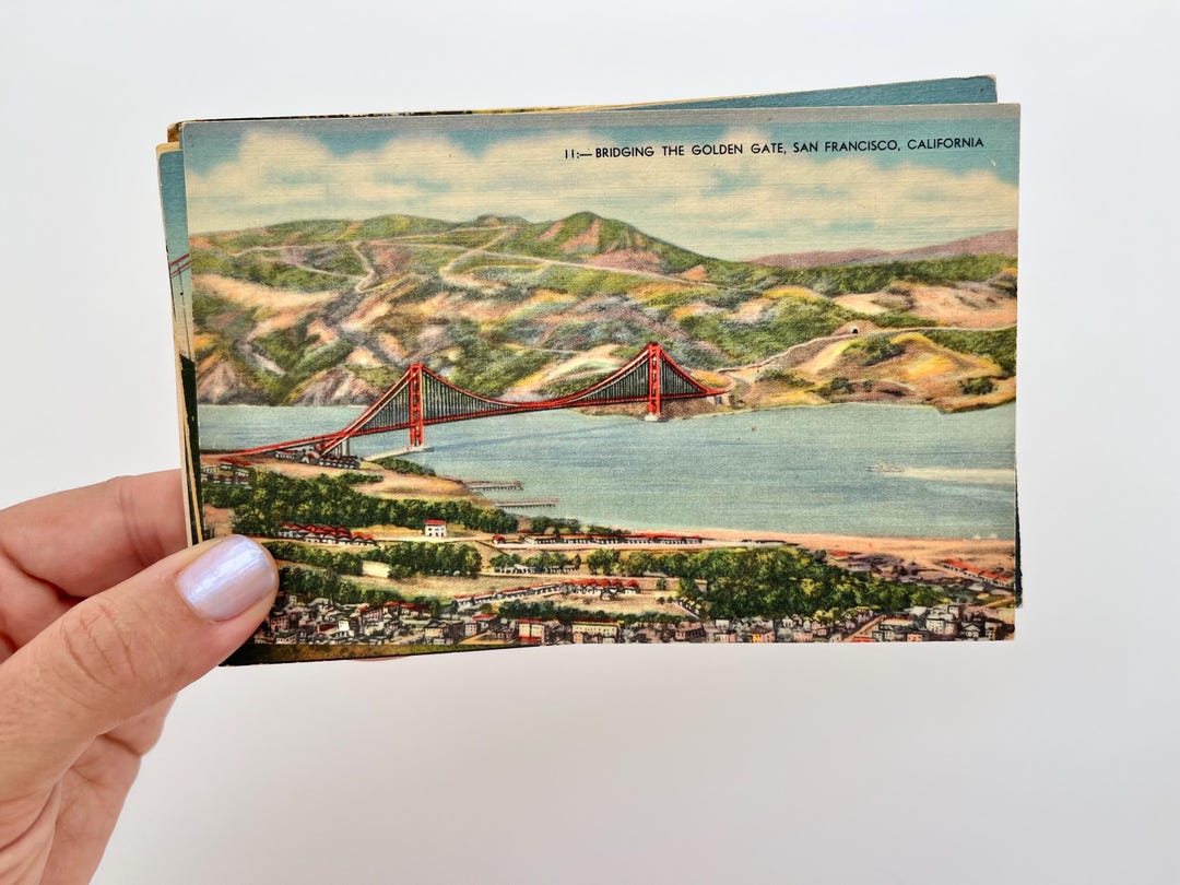 San Francisco Postcard Vintage Blank Postcards From San Francisco ...