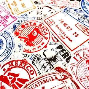 Passport Stamp Stickers Travel Decal Visa Sticker Suitcase Wedding ...