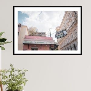 Pink Architecture Print Retro Neon Sign Photo Cuba Wall Art Havana ...
