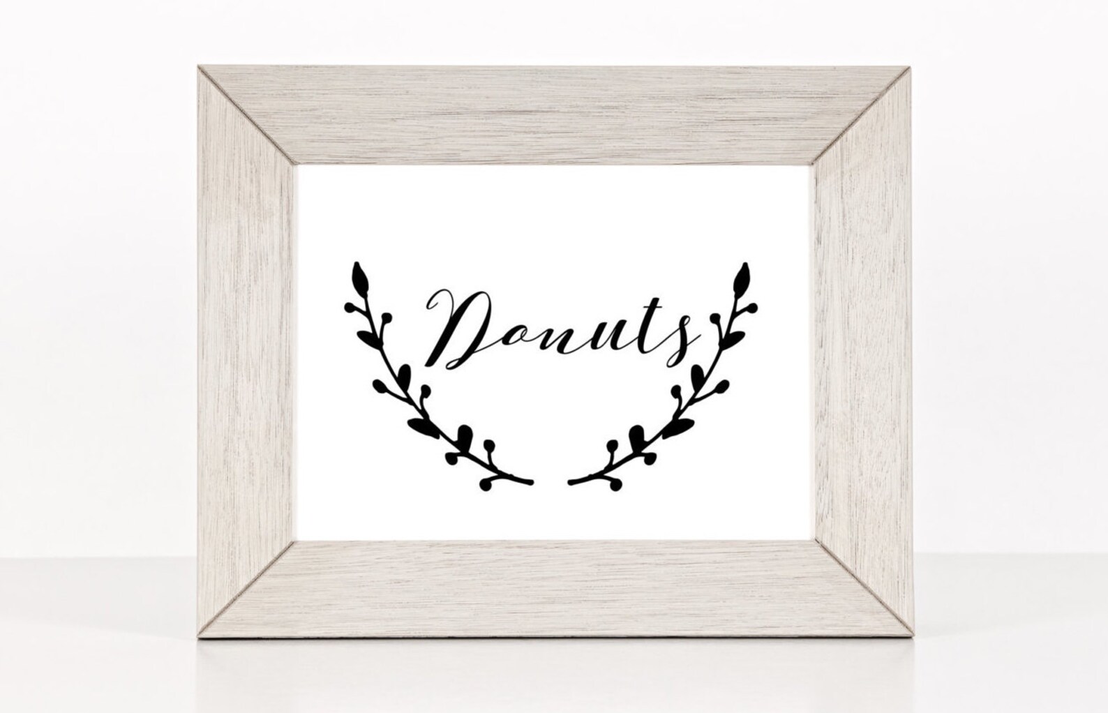 Donuts Sign Classic Calligraphy Design 8x10 Instant | Etsy