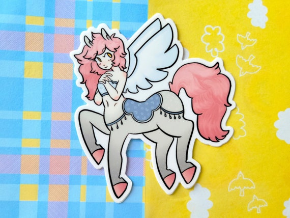 Centaur Vinyl Sticker Kawaii Waterproof Decal Laptop - Etsy