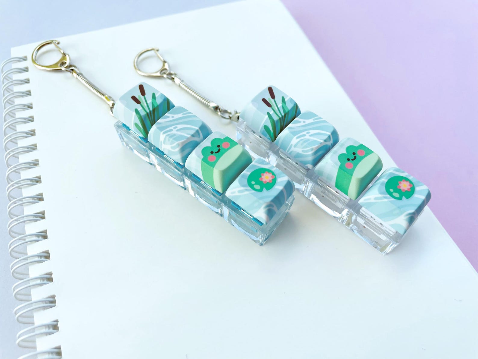 Frog Keyboard Fidget Keychain - Four Keys, Tactile and Linear Switches ...
