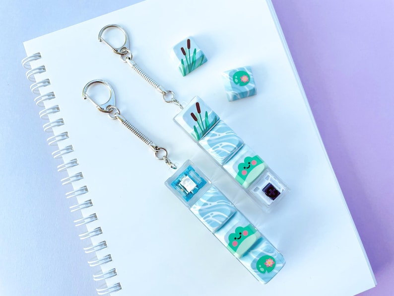 Frog Keyboard Fidget Keychain - Four Keys, Tactile and Linear Switches ...