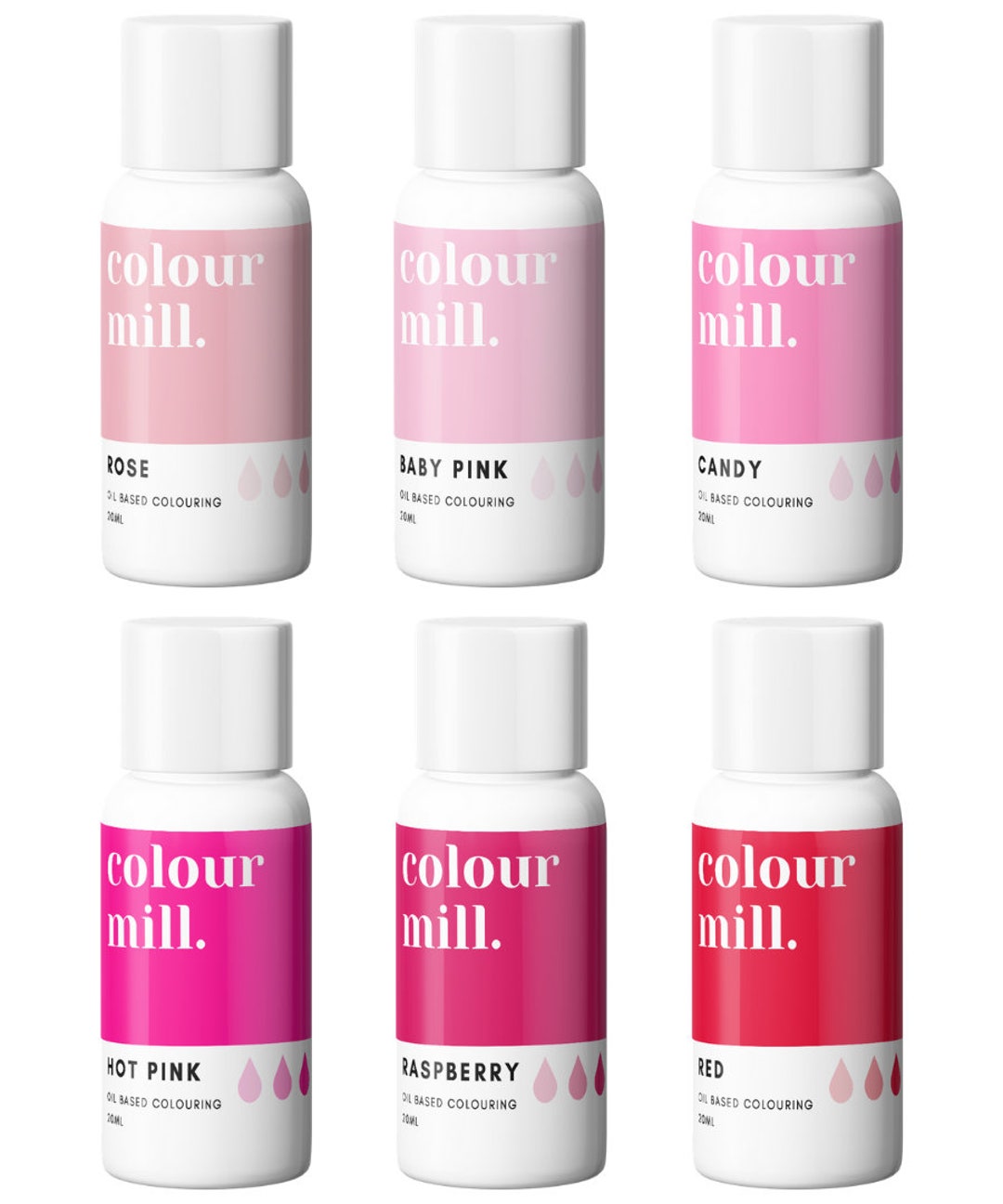Colour Mill Pink Set - Oil Based Coloring - PINK COMBO PACK - 100ml - 6 ...