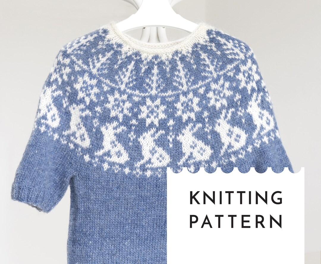 Bunny Icelandic Lopapeysa Sweater Knitting Pattern PDF — Vinterskog ...