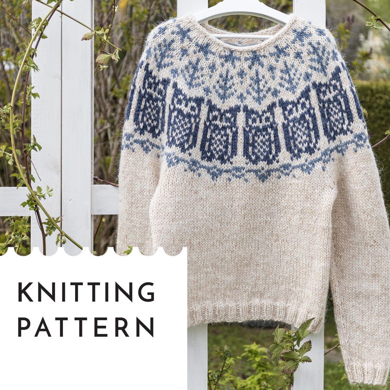 Owl Sweater Pattern - Etsy