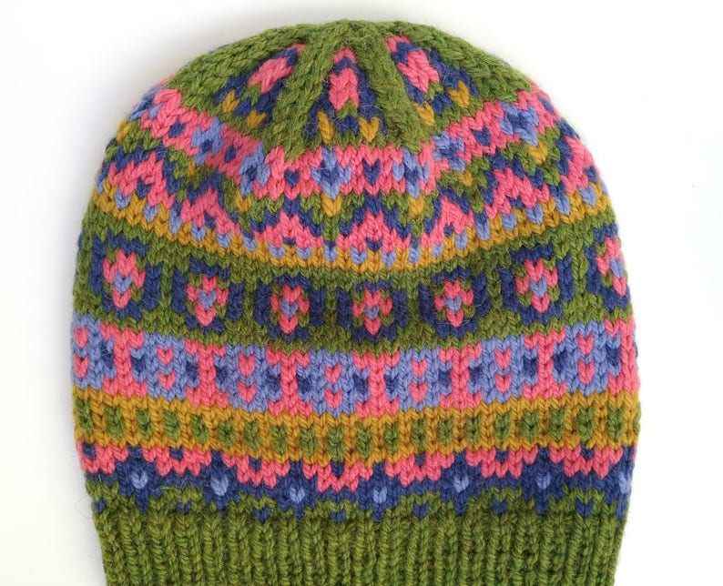 Fair Isle Hat Knitting Pattern PDF — Bergen Nordic Beanie Design - Etsy ...