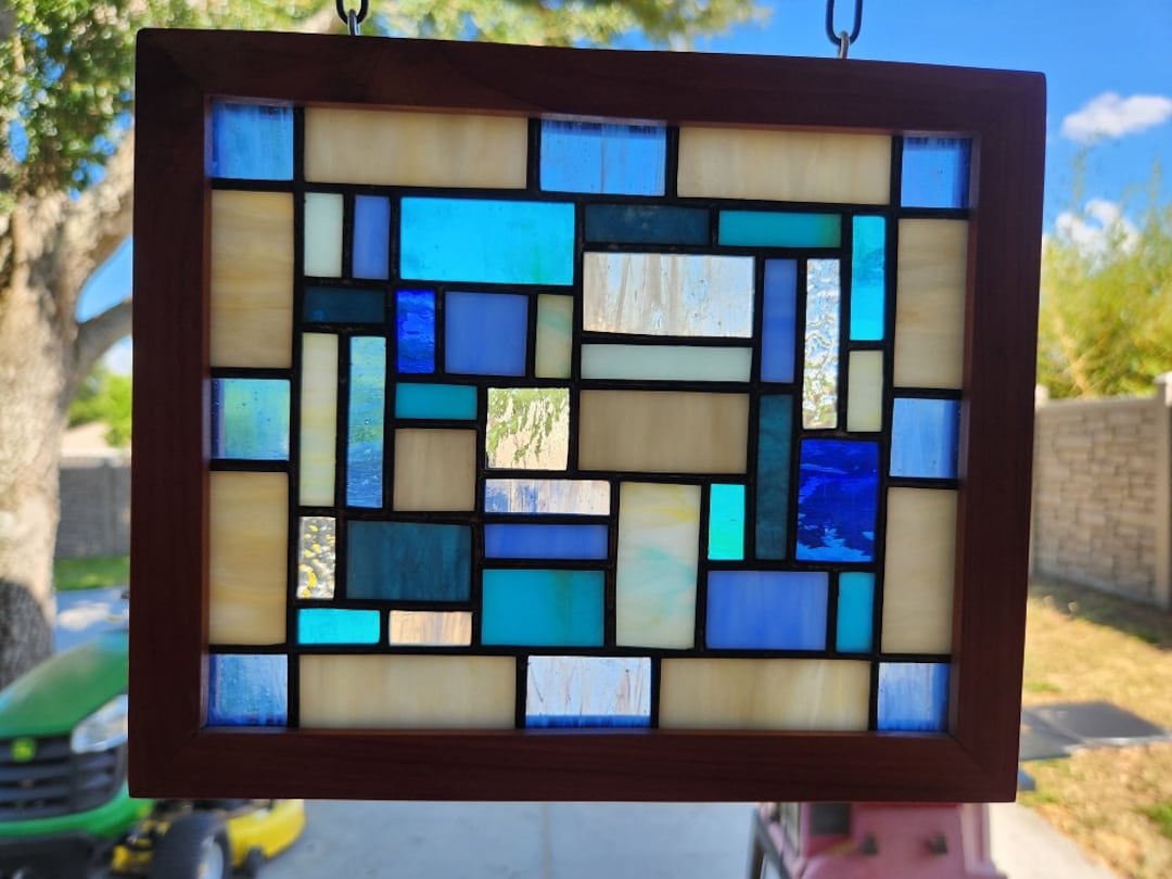 Miniature Stained Glass Window Panel "little Cowboy" Including the Red ...