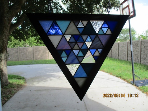 Triangle Stained Glass Window Title, Rectangles, Triangles And