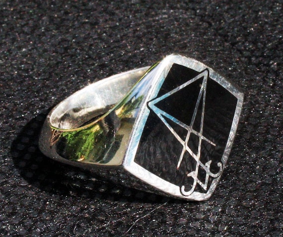Sigil of Lucifer Signet Ring Biker Masonic Rock N Roll | Etsy