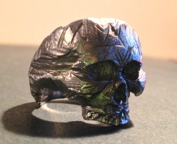 Skull Ring the Rough Skull Silver Mens Skull Biker Masonic | Etsy