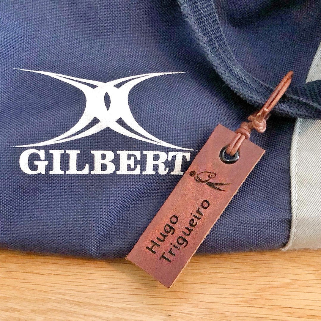 Custom Engraved Leather Rugby Bag Tag: Personalized Player Gift - Etsy