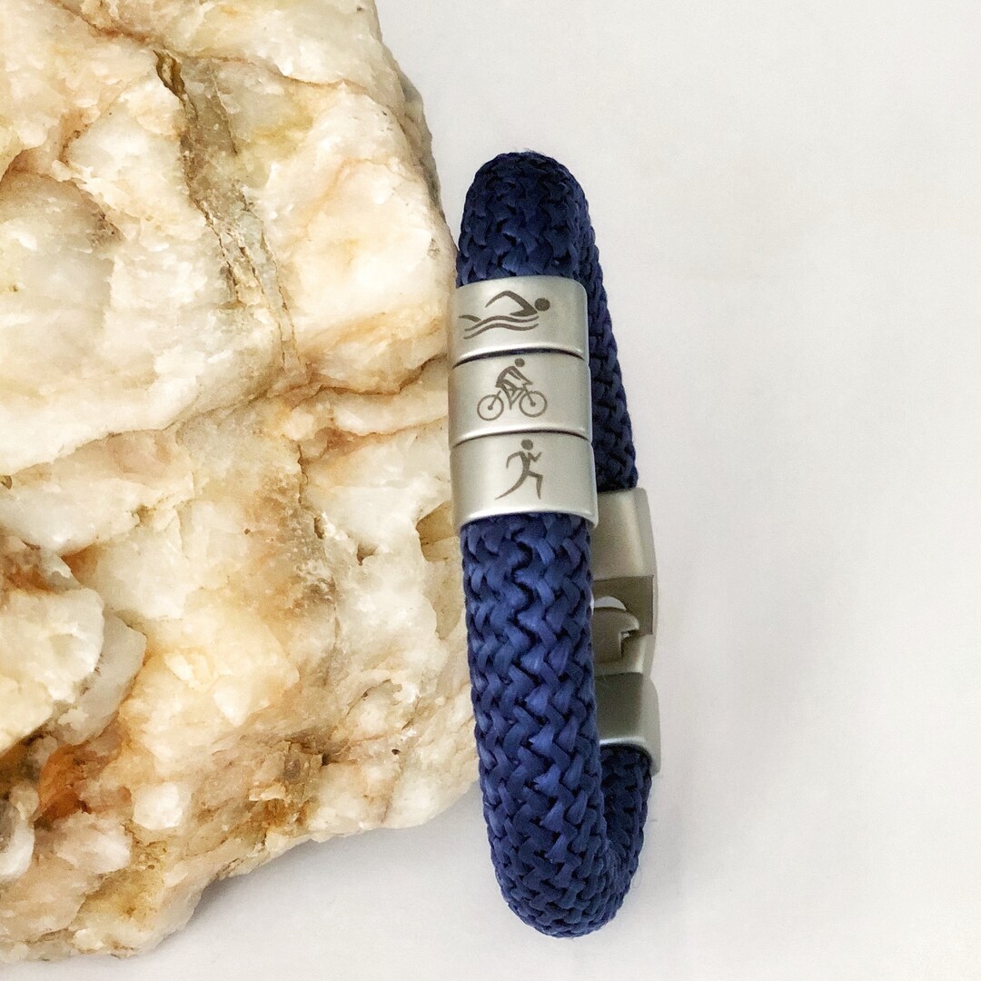 Personalized Triathlon Bracelet: Custom Athlete Paracord Jewelry ...
