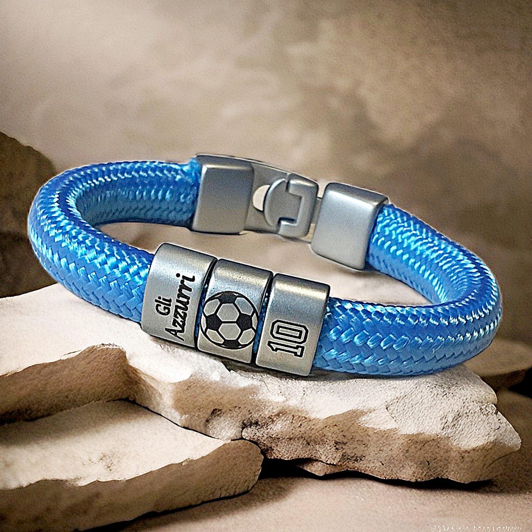 Napoli Soccer Bracelet: Custom Paracord Football Fan Gift - Etsy