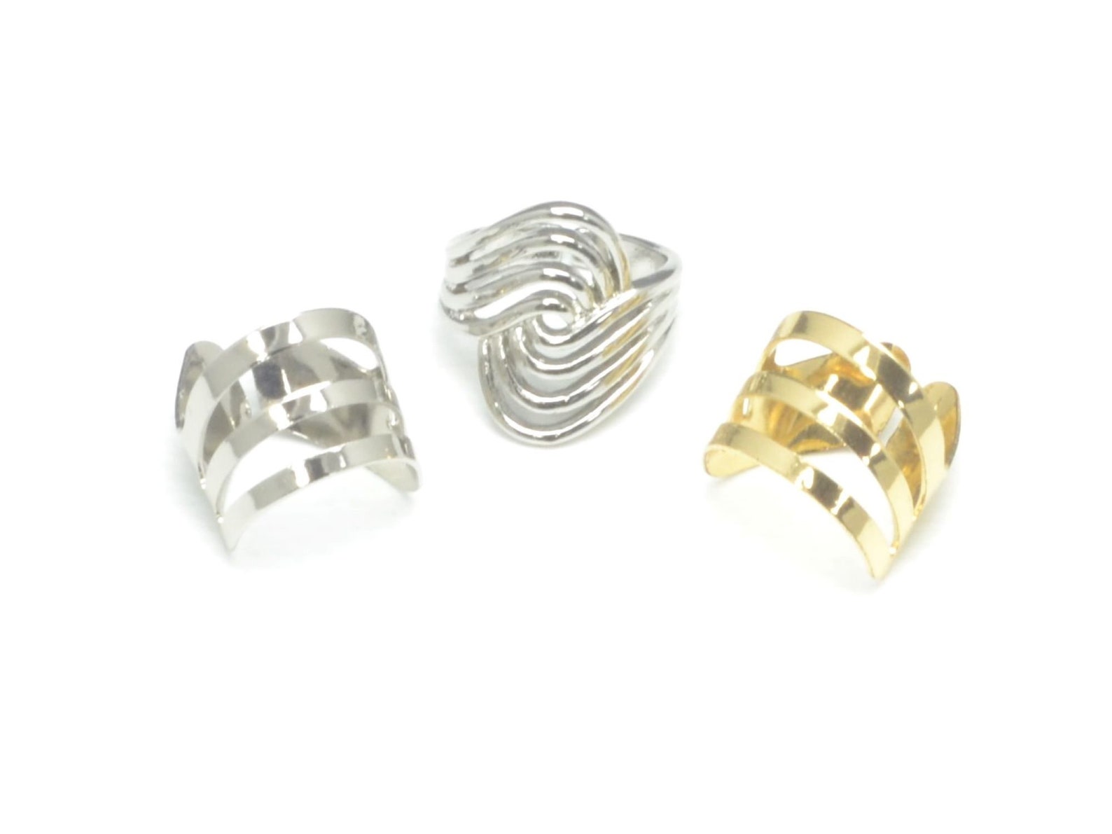 Silver Geometric Ring Oval Ring Infinity Silver Plated | Etsy