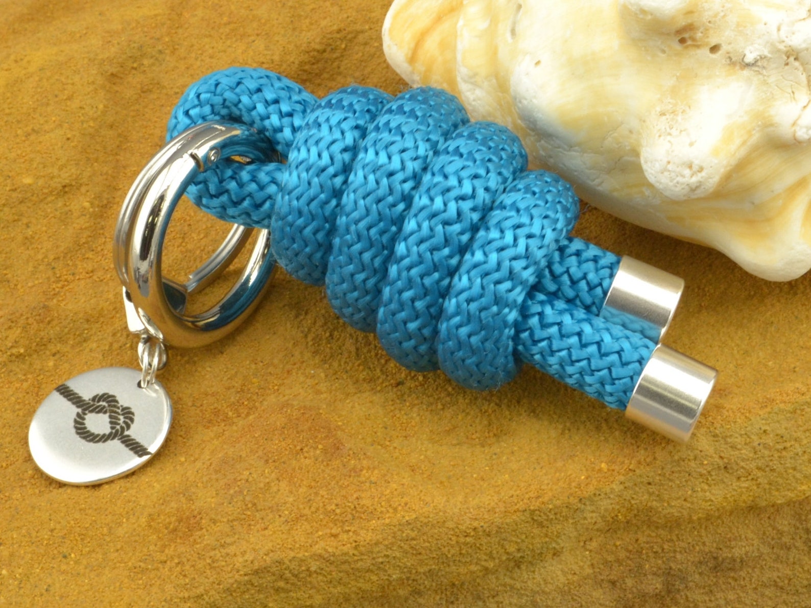 Personalized Nautical Knot Paracord Keychain Custom Engraved Sailor Key ...