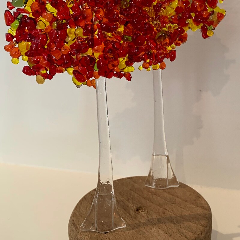 Red Art Glass - Etsy