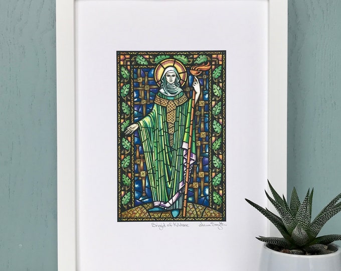 Saint Brigid of Kildare Giclée Print, Imbolc Festival, Saint Bridget ...